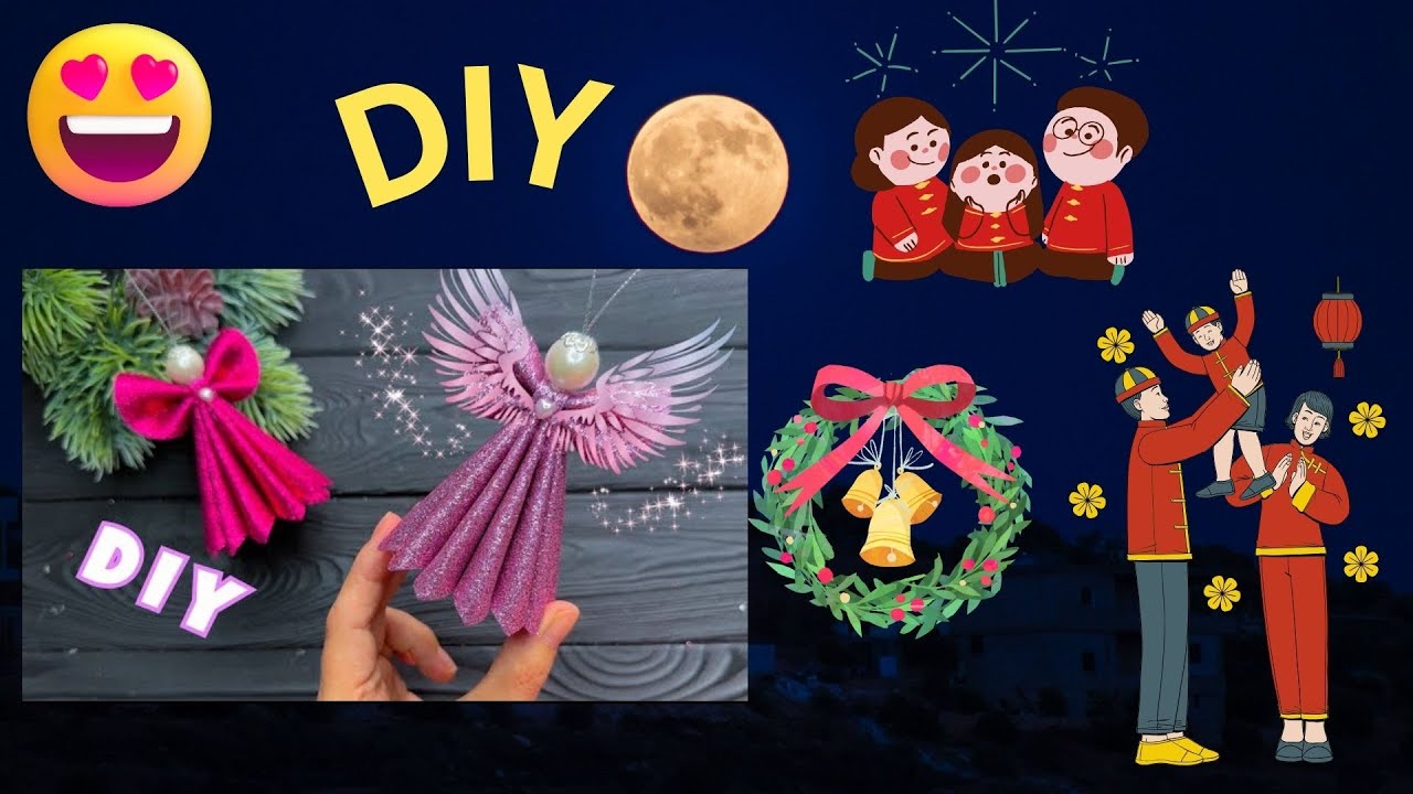 Christmas Decor Angel👼DIY Foam Eva Christmas Decor🎄DIY Angels Ornaments ...