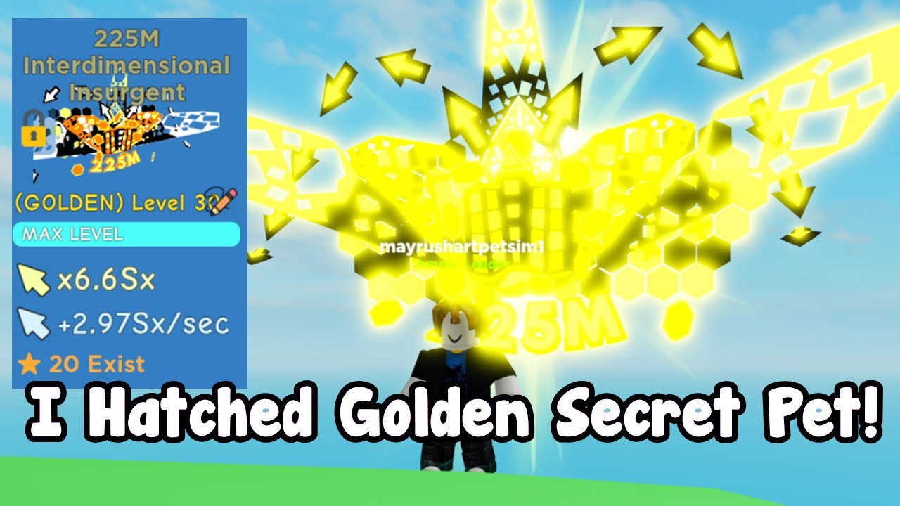 I Hatched A New Golden Secret Pet! Insane! - Clicker Simulator Roblox ...