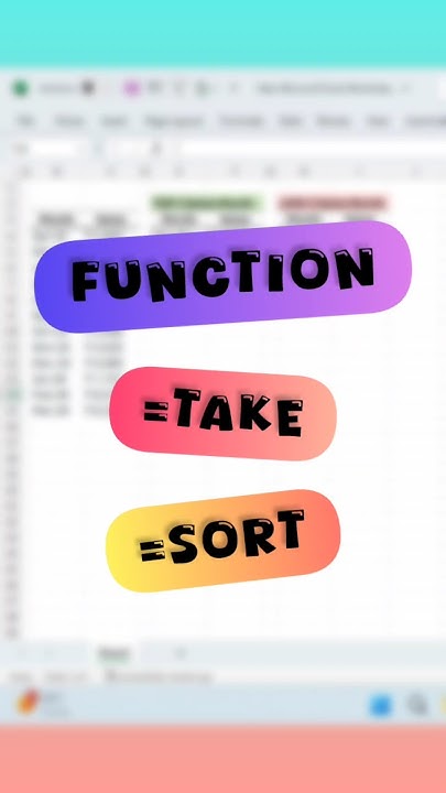 Sort & Take Functions in Excel‼️ Filter Data Like a Pro #excel #shorts - YouTube
