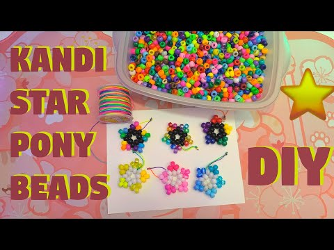 How to make a cute Kandi Stars ⭐ - Pony Beads Tutorial - easy crafts ...