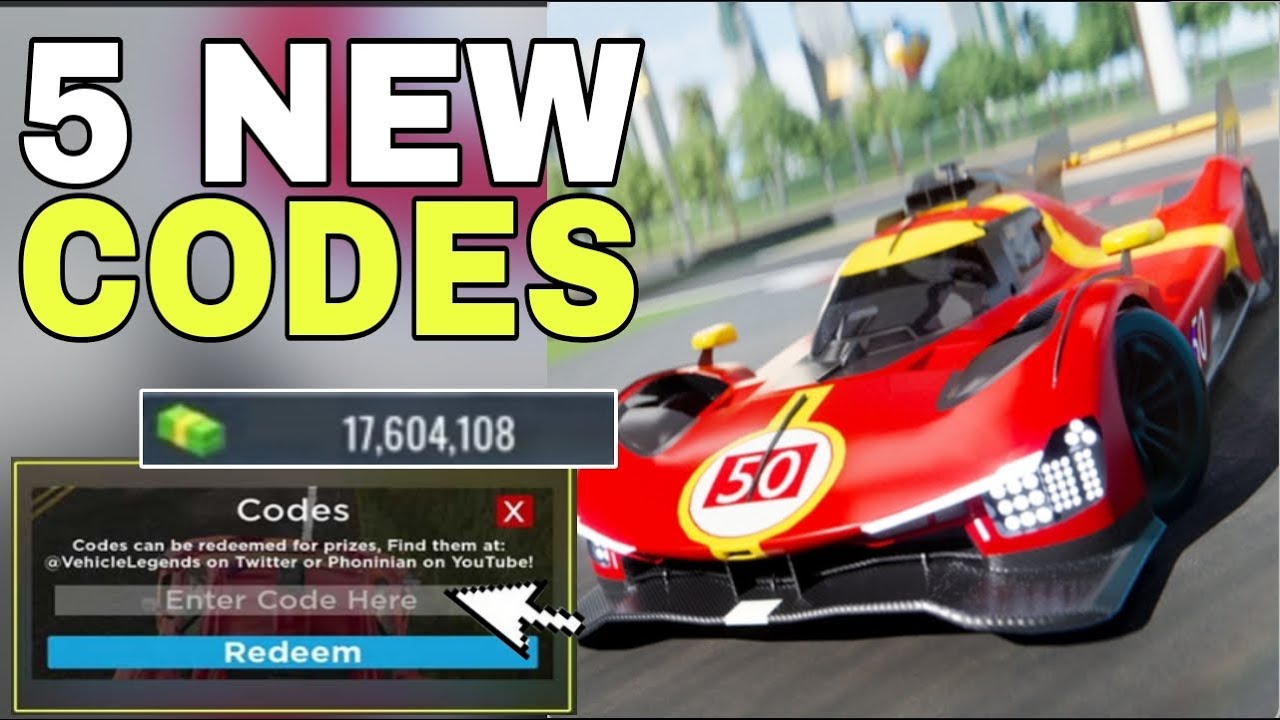 *New Update* Vehicle Legends codes September 2023 | Vehicle Legends ...