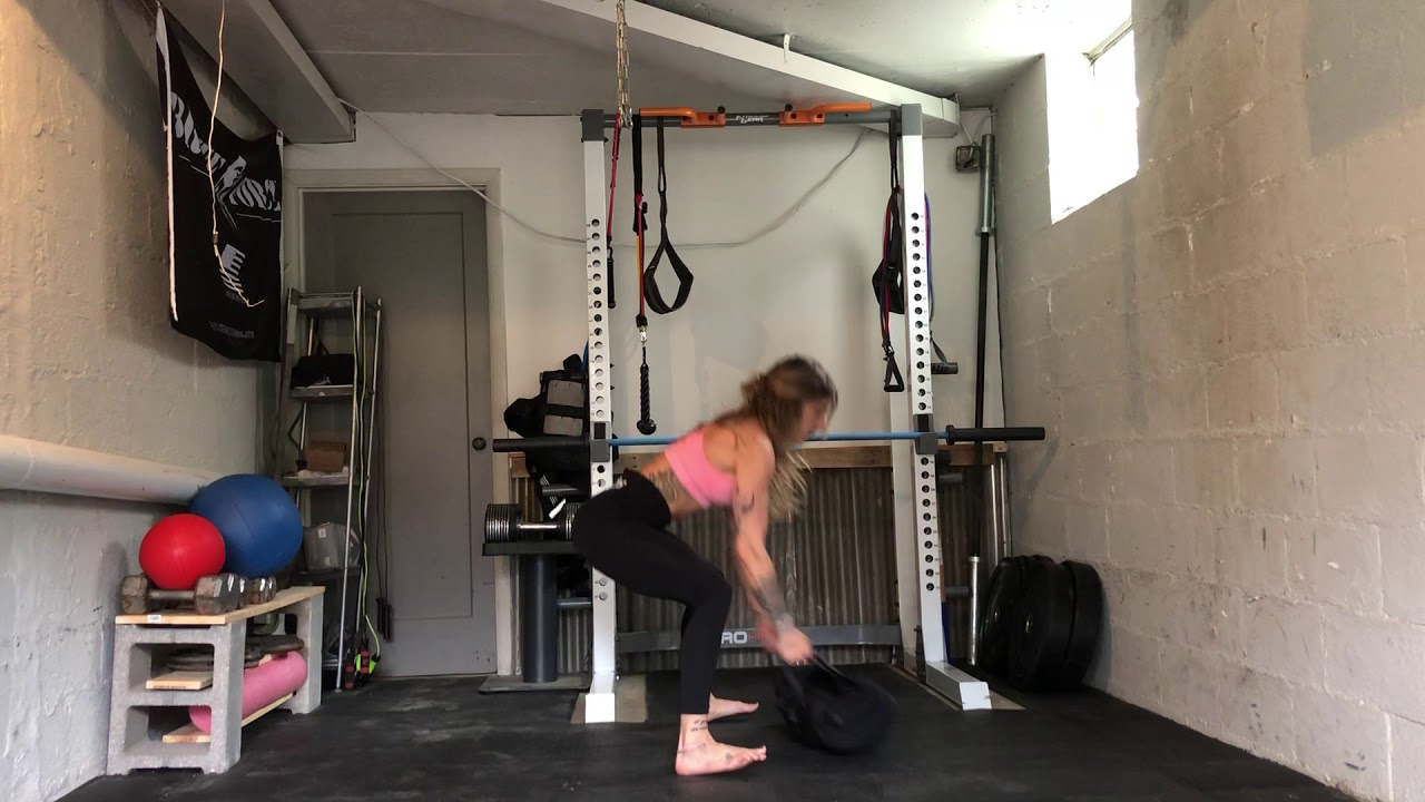 EXERCISE LIBRARY/sandbag devil press - YouTube