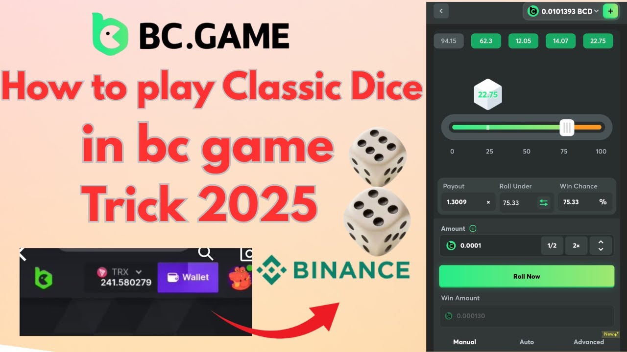 Bc game Classic Dice Game Play || How to play classic dice || bc game ...