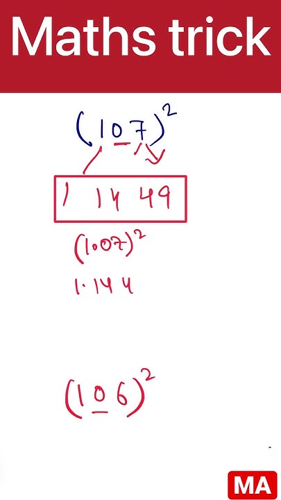 Math tricks : How to find squares - YouTube