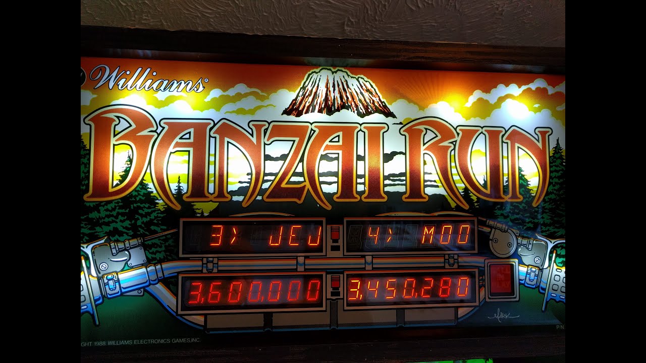 Banzai Run Pinball Machine (Williams-1988) - YouTube