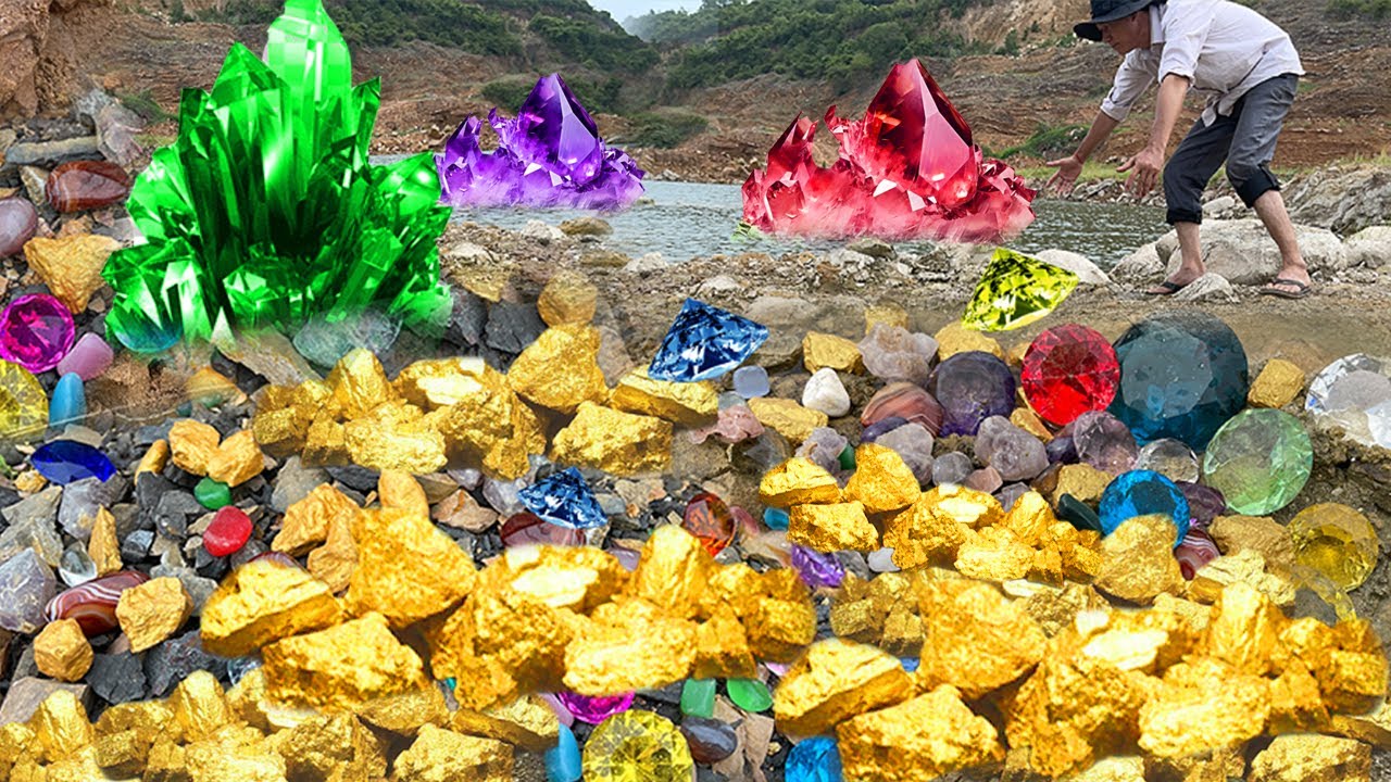 Finding Natural Gold, Diamond Amethyst. Diamonds, Quartz Crystal ...