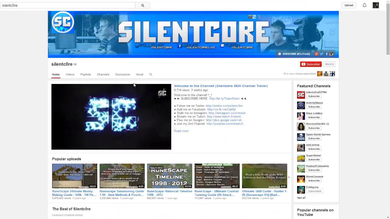 Top 10 Subscribed YouTube RS Channels - iAm Naveed Runescape 2015 - YouTube