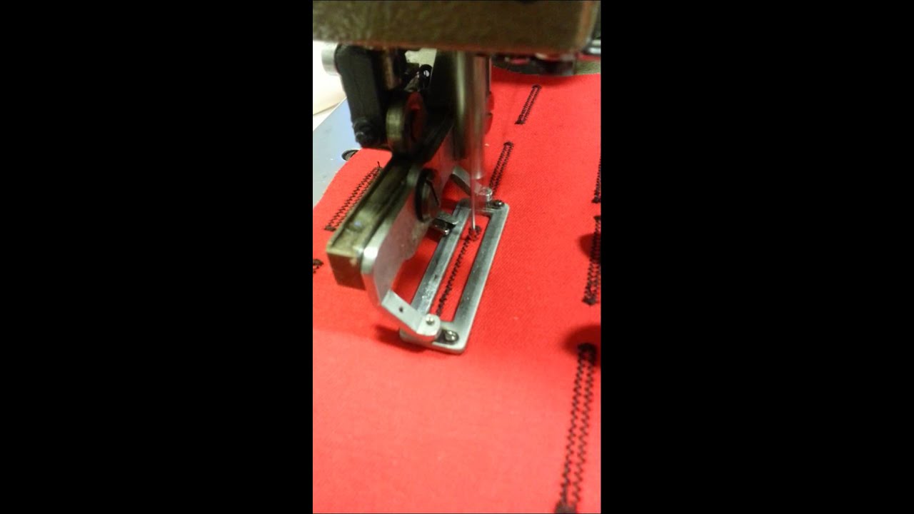 Industrial button hole machine - YouTube