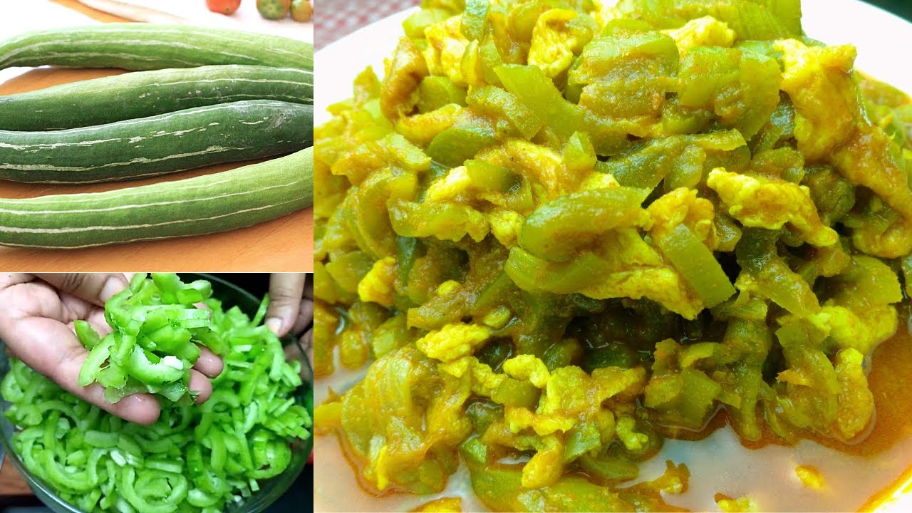 Egg With Chichinga Bhaji Recipe | How to Cook Egg With Snake Gourd ...