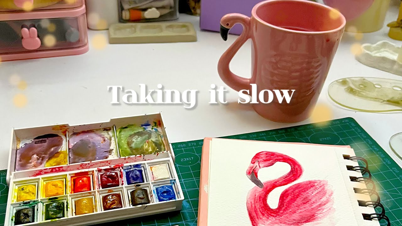 A peaceful painting session taking it slow with watercolours 🎨🎧 - YouTube