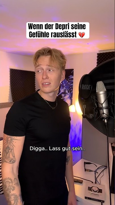 Wenn der Depri seine Gefühle rauslässt 😳 #deutschrap #studio #deep - YouTube