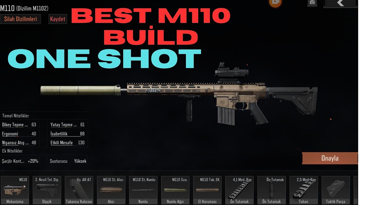 BEST M110 BUILD ONE SHOT * TEK ATAN M110 BUILD ARENA BREAKOUT - YouTube