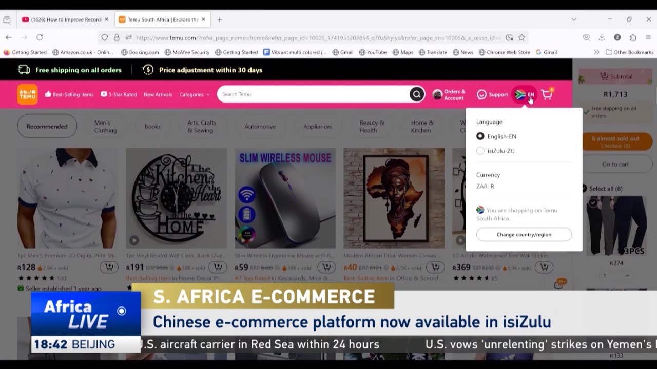 Chinese e-commerce platform offers services in native South African ...