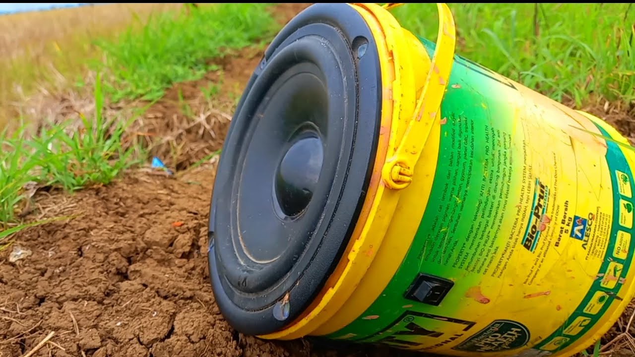 Bass paint bucket super woofer using 6inch speakers| bass boosted - YouTube