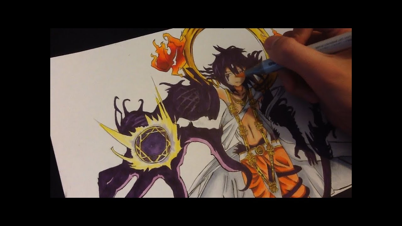 Drawing Kouen agares from Magi - Collab with GaasDrawing - YouTube