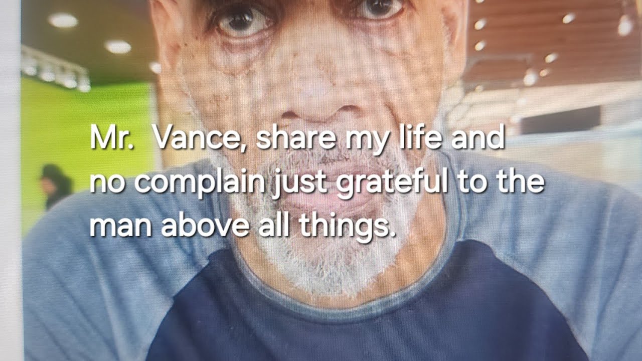 Mr. Vance is America veteran homeless and living in his car and he wanted to share this story ...