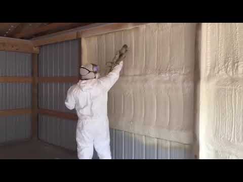 isolation mousse polyurethane projetée. - YouTube