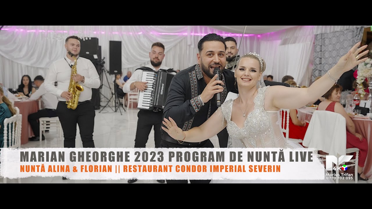 || 4K || MARIAN GHEORGHE 2023 PROGRAM DE NUNTA || LIVE NUNTA ALINA SI ...