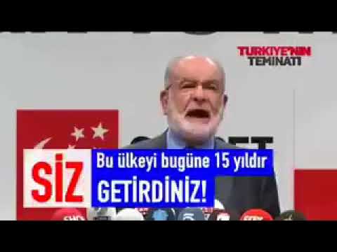30 saniye de altın vuruş,  Saadet Partisinin lideri Temel Karamollaoğlu dinlenir.