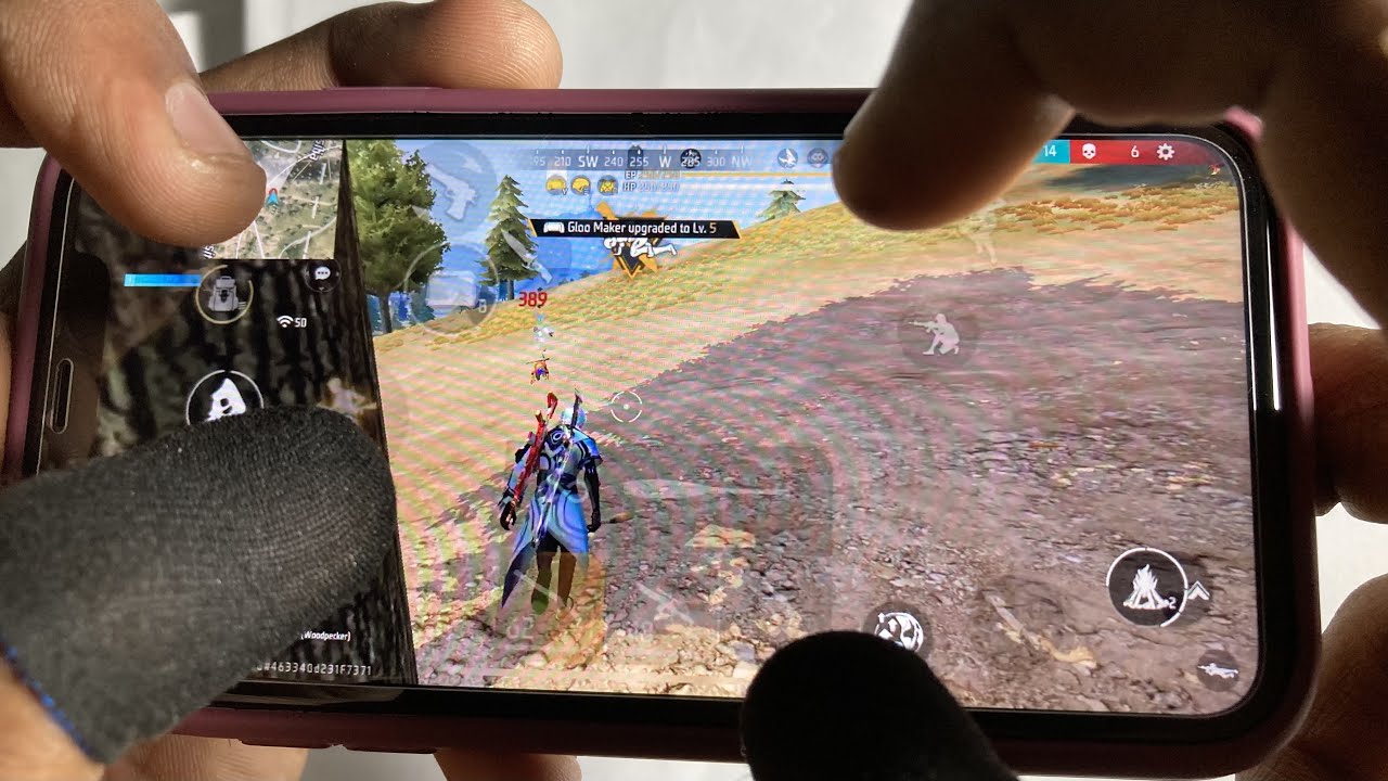 iPhone 11 Free Fire Max Hud 4 Finger One Shot Handcam - YouTube