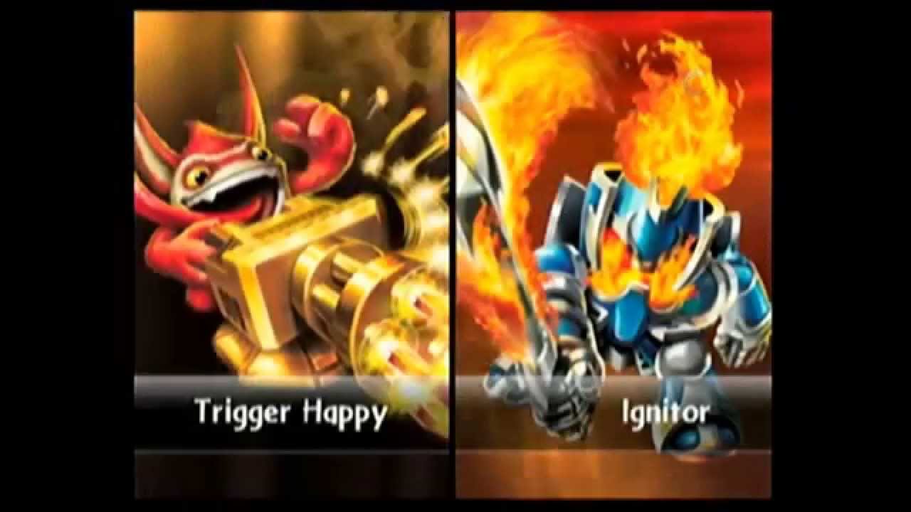 Skylanders Giants Battle Mode Trigger Happy versus Ignitor - YouTube