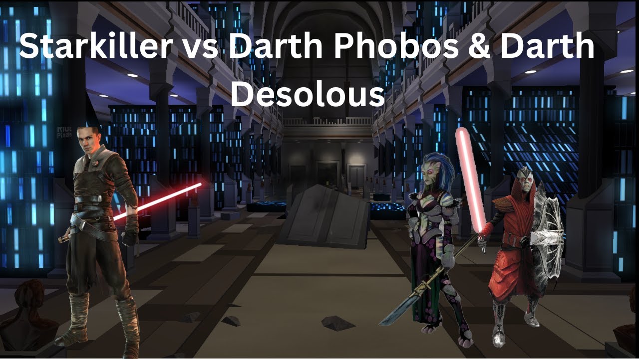 Star Wars Movie Duels- Starkiller vs Darth Desolous & Darth Phobos ...