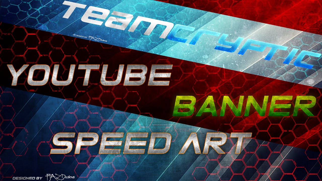 Speed Art ~ Team Cryptic YouTube Banner by FJAZ Designs - YouTube