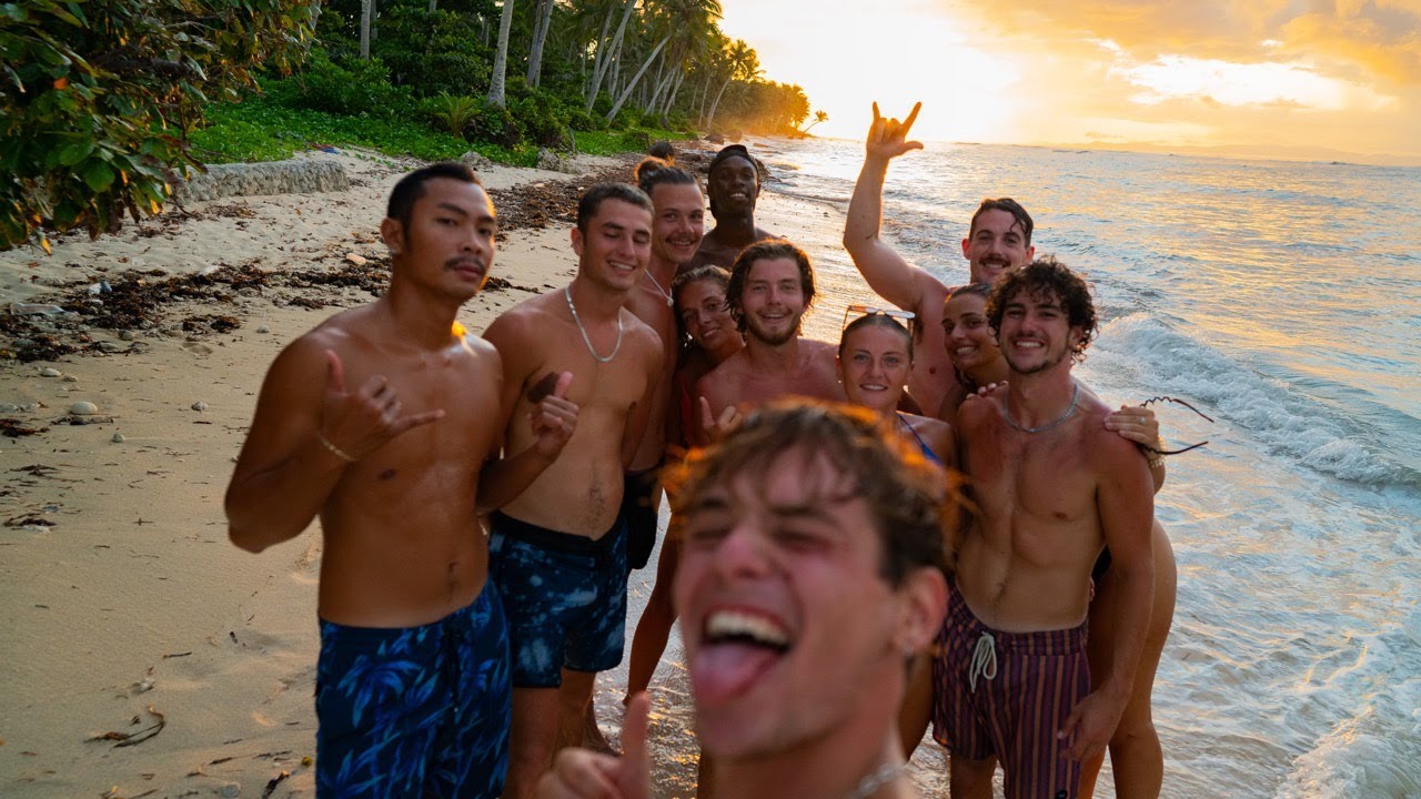 I WENT CAMPING WITH 10 STRANGERS IN SIARGAO PHILIPPINES - YouTube