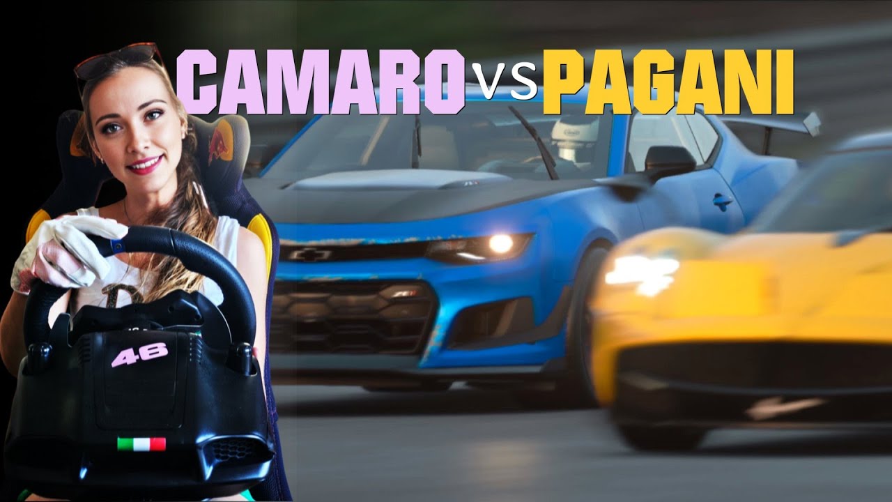 PINK46 - sim racing girl, The Pagani is impressive in acceleration ...