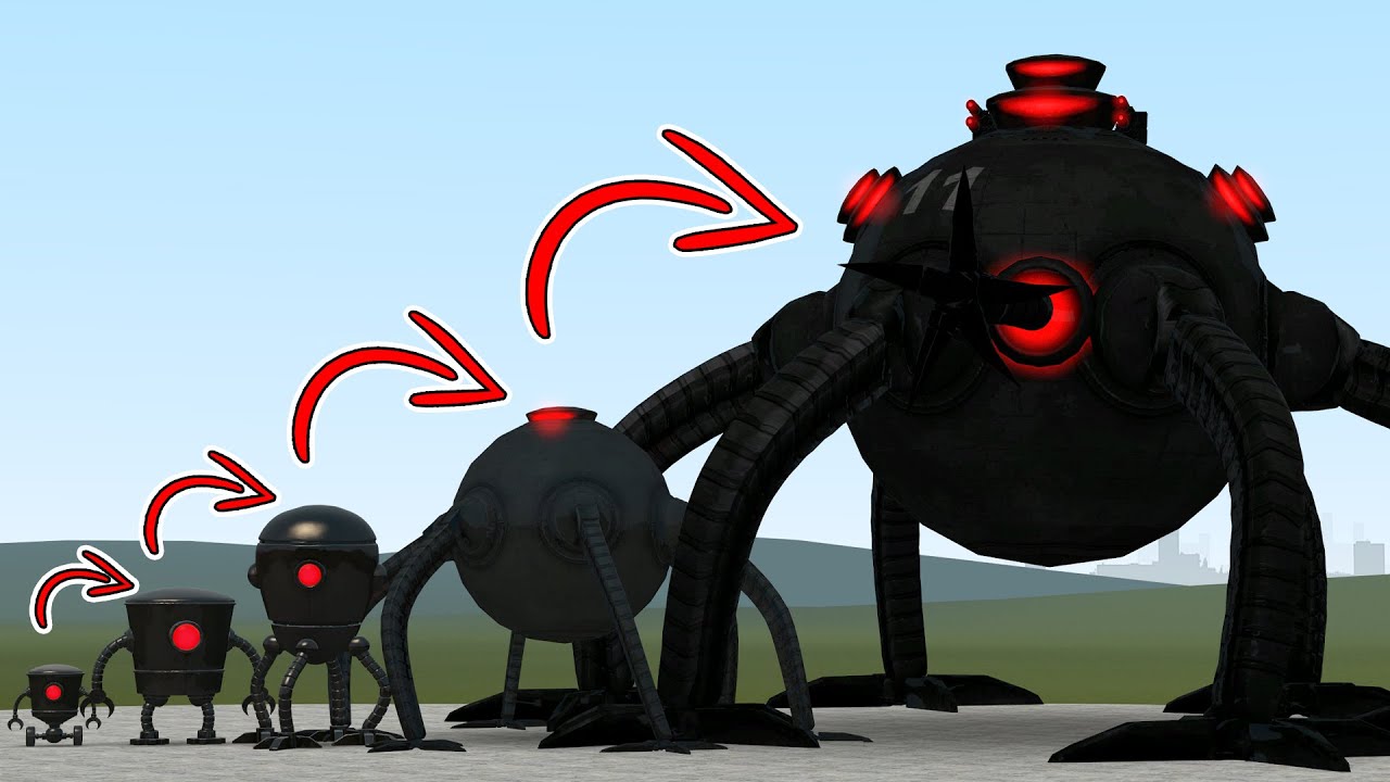 EVOLUTION OF NEW ROBOT OMNIDROID V.11 in Garry's Mod - YouTube