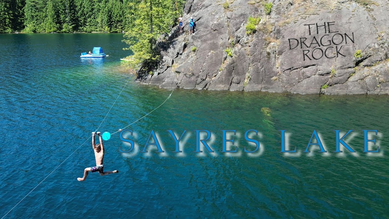 Sayres Lake! ZipLine, Cliff Jumping and ATV's - YouTube