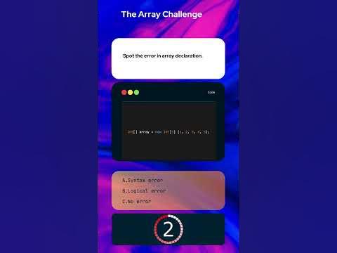 The Java Array Challenge! For-Devs #fordevs #fordevs - YouTube