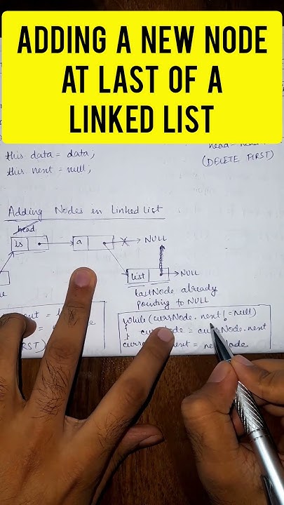 Adding a new node at the end of the linked list #java #javadevelopment #javaprogramming # ...