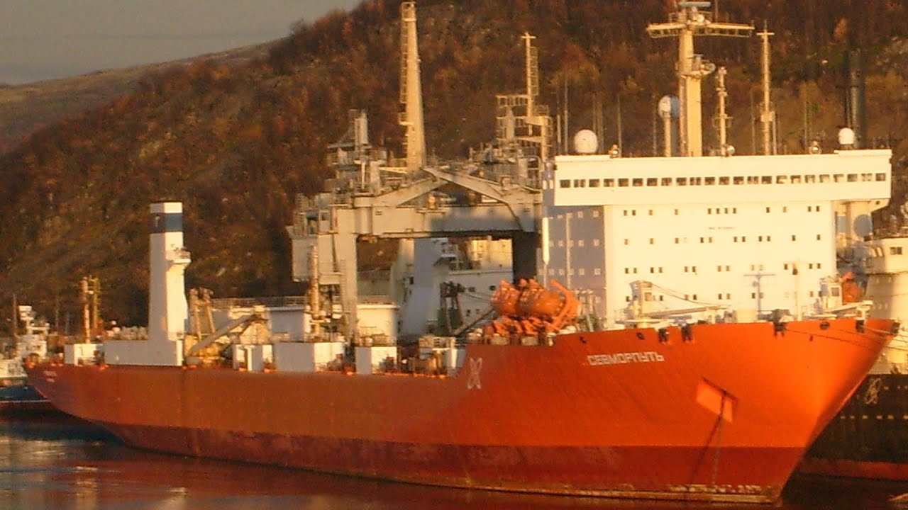 Nuclear Powered Container Carrier Sevmorput Returns to Murmansk - YouTube