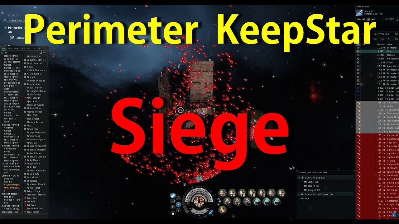 Perimeter KeepStar Under Attack - EVE Online - YouTube