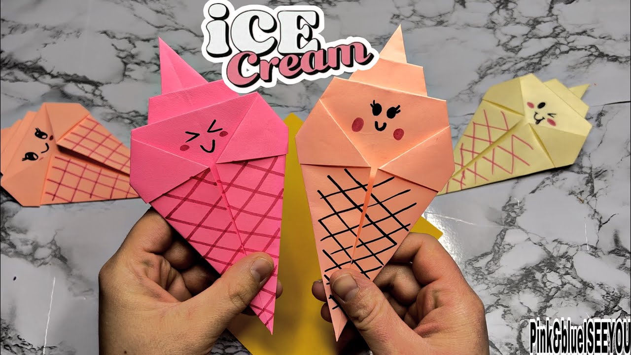 ORIGAMI ICE-CREAM 🍦 - YouTube