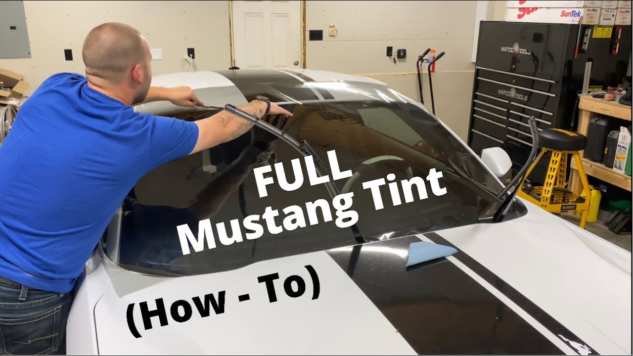 Full Mustang Window Tint with Windshield - YouTube