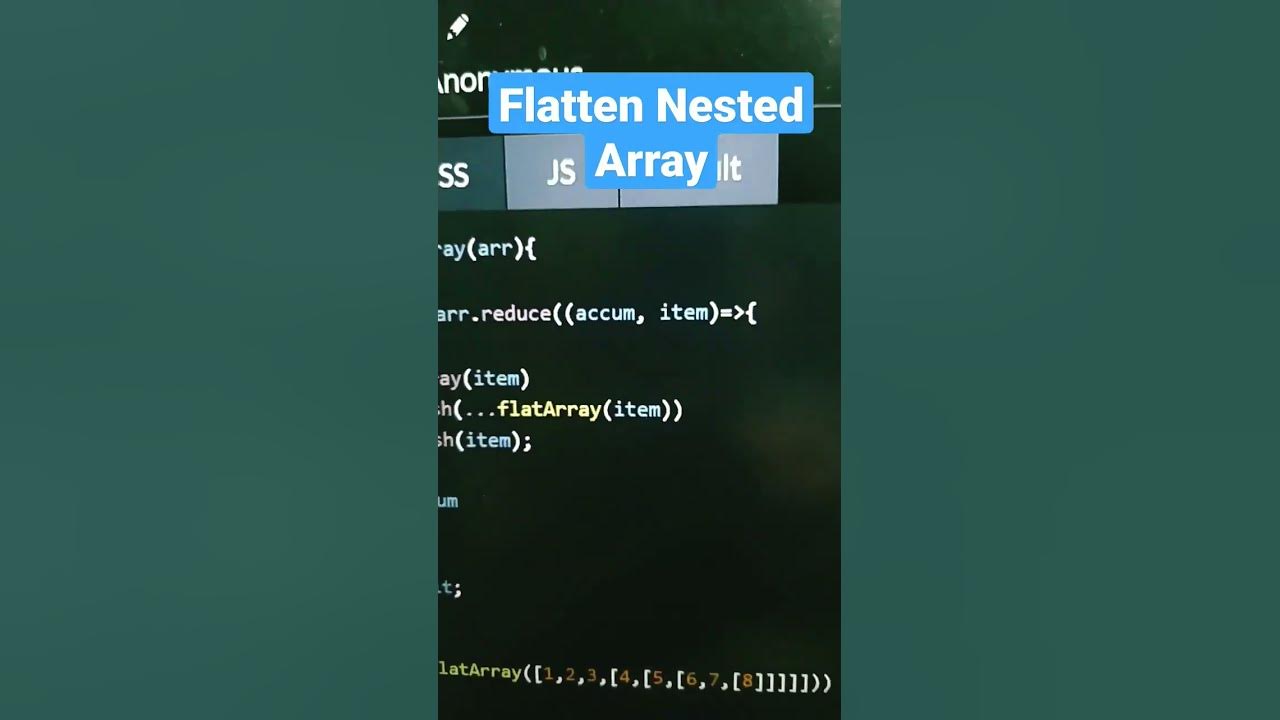Interview Series Flatten Nested Array Shorts Short Youtube
