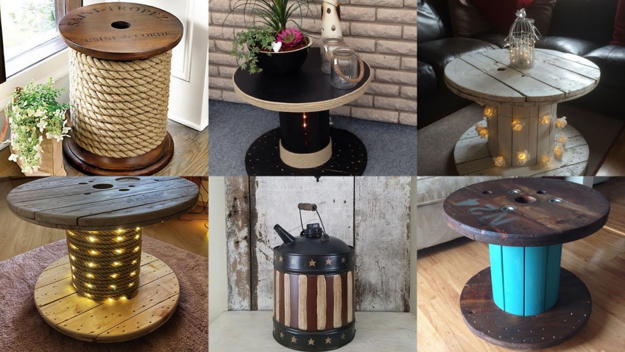 Easy Recycle Cable Spool ideas | Cable Spool crafts - YouTube