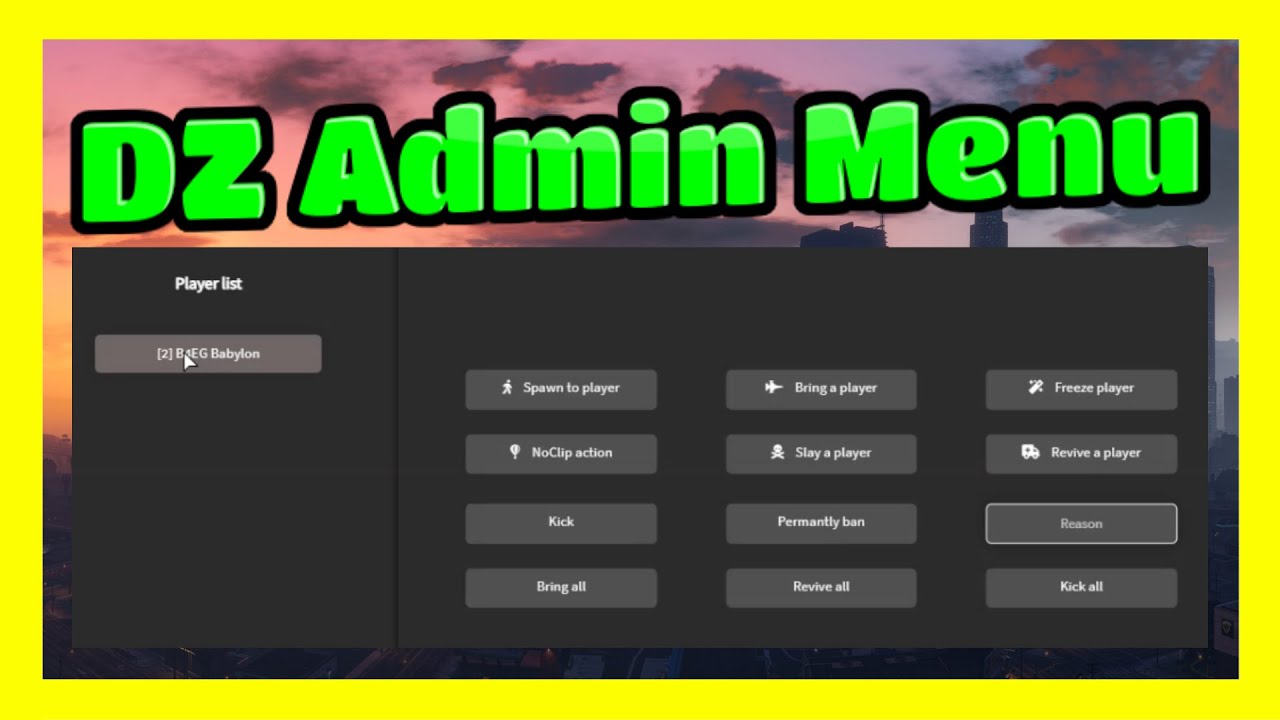 Fivem DZ Admin Menu für GTA RP | FREE - YouTube
