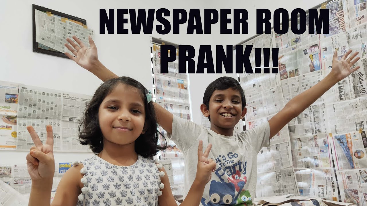 NEWSPAPER ROOM prank on parents!! |THE SIBLING RIVALRY - YouTube