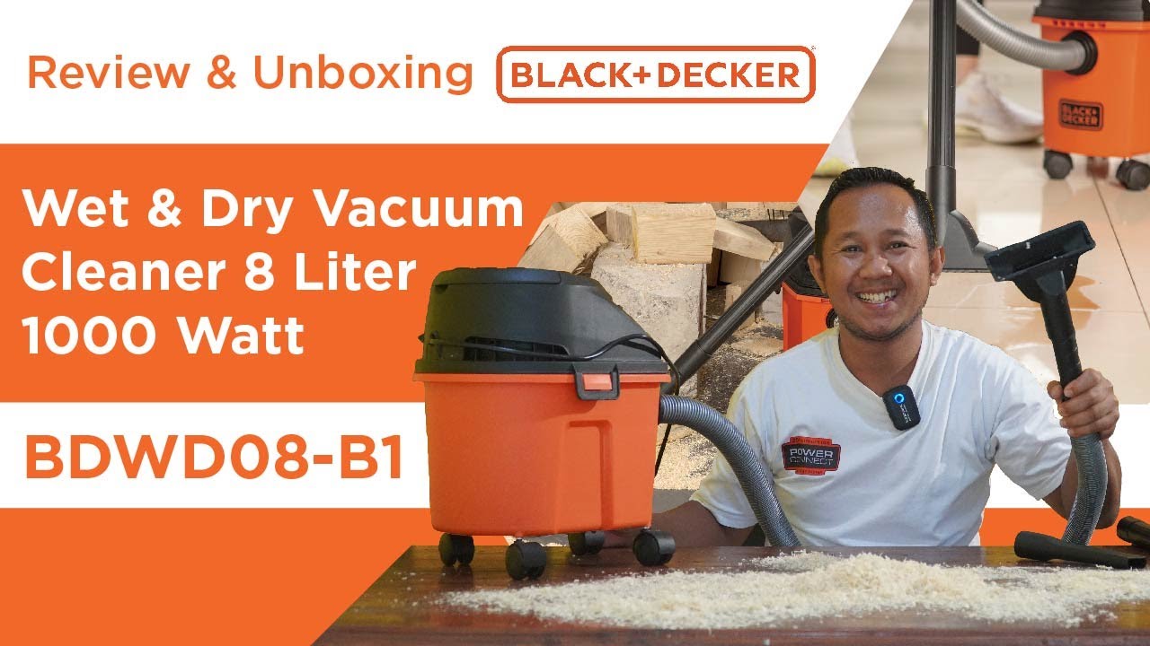 Review & Unboxing BDWD08 Wet & Dry Vacuum Cleaner 1000 Watt - YouTube
