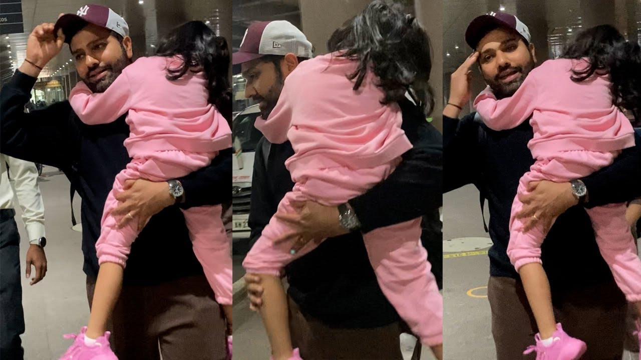 Rohit Sharma With Daughter Samaira Spotted At Airport 😘 | MS shorts MS ...