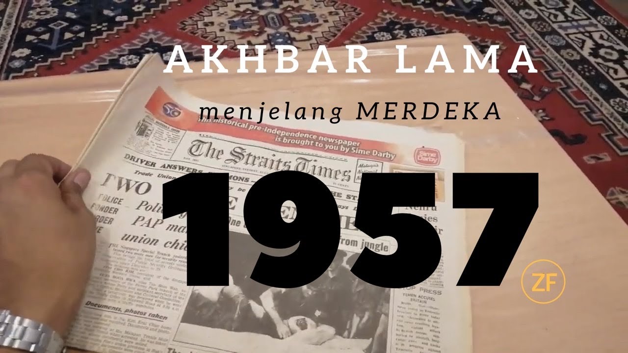 ASMR : Retro@ Old News Paper Malaysia 1957 (Akhbar lama 1957) - YouTube