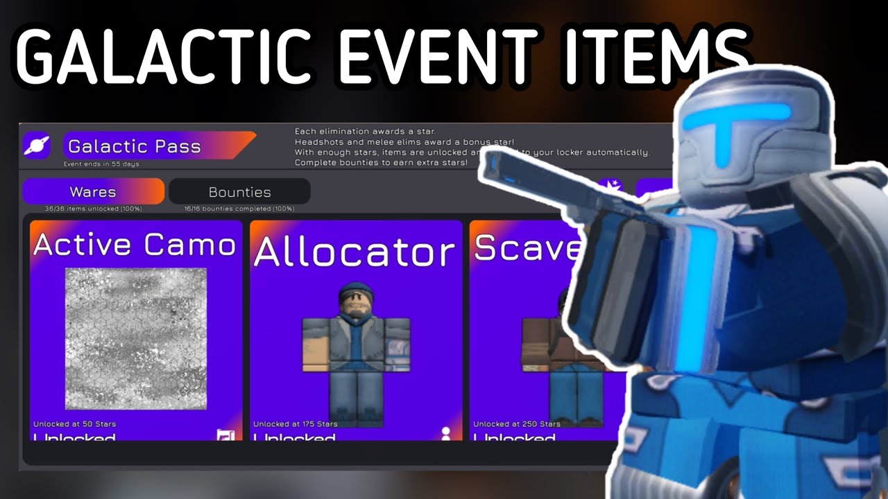 All Galactic Pass Items (Roblox Arsenal) - YouTube