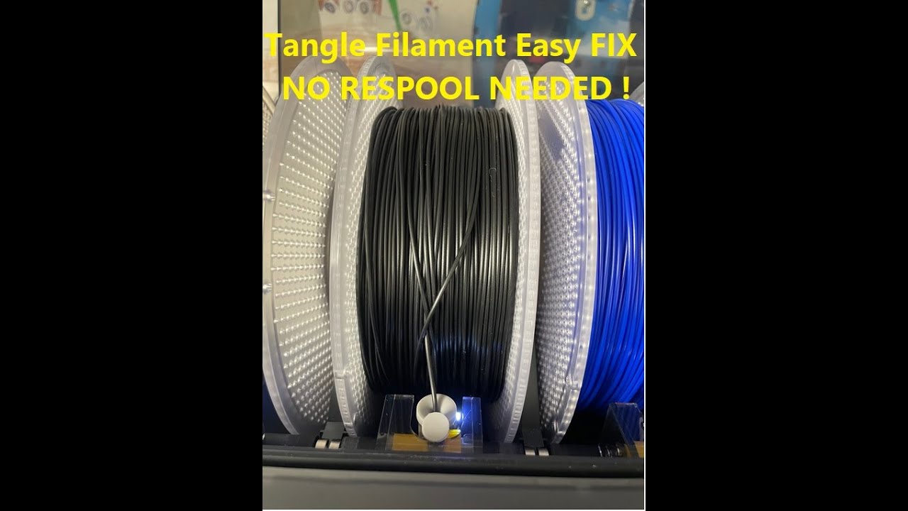 TANGLE 3D FILAMENT EZ FIX without RE-Spool - YouTube