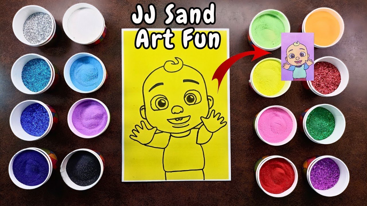 Colored Sand Magic Baby JJ Cocomelon || Sand Painting - YouTube