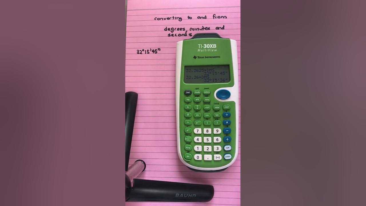 How to use the calculator to convert angles to and from degrees minutes ...