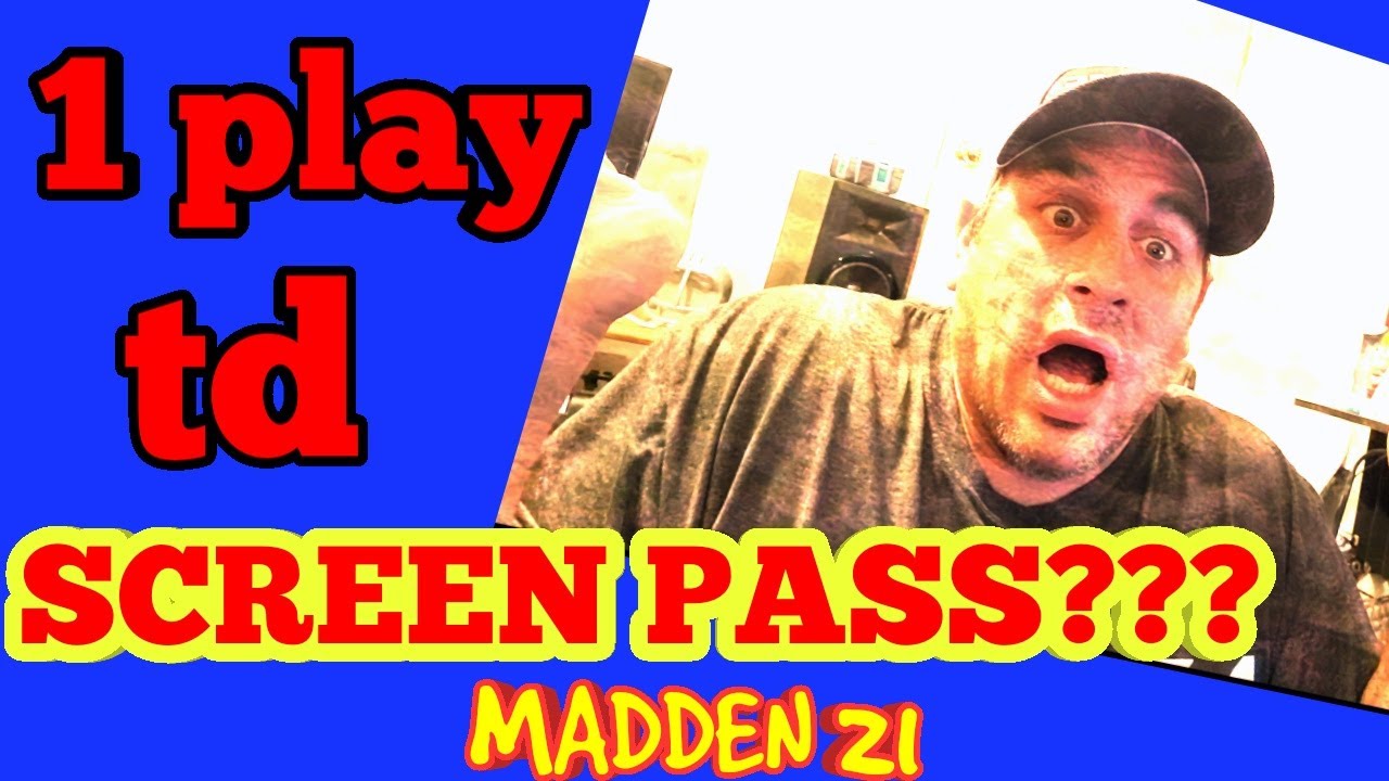 Best GLITCH Screen Pass in Madden 21 for a 1 PLAY TD - The BEST SCREEN ...