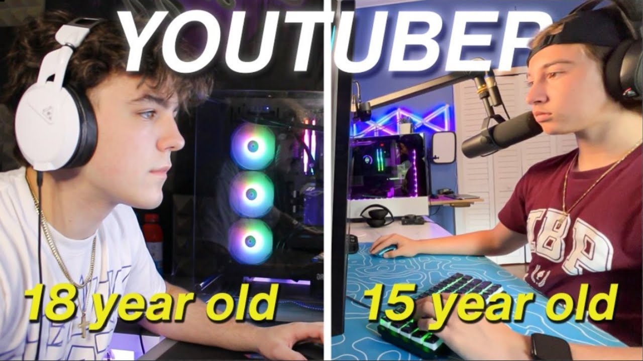 DAY IN THE LIFE: 18 YEAR OLD YOUTUBER VS. 15 YEAR OLD YOUTUBER (Ft ...